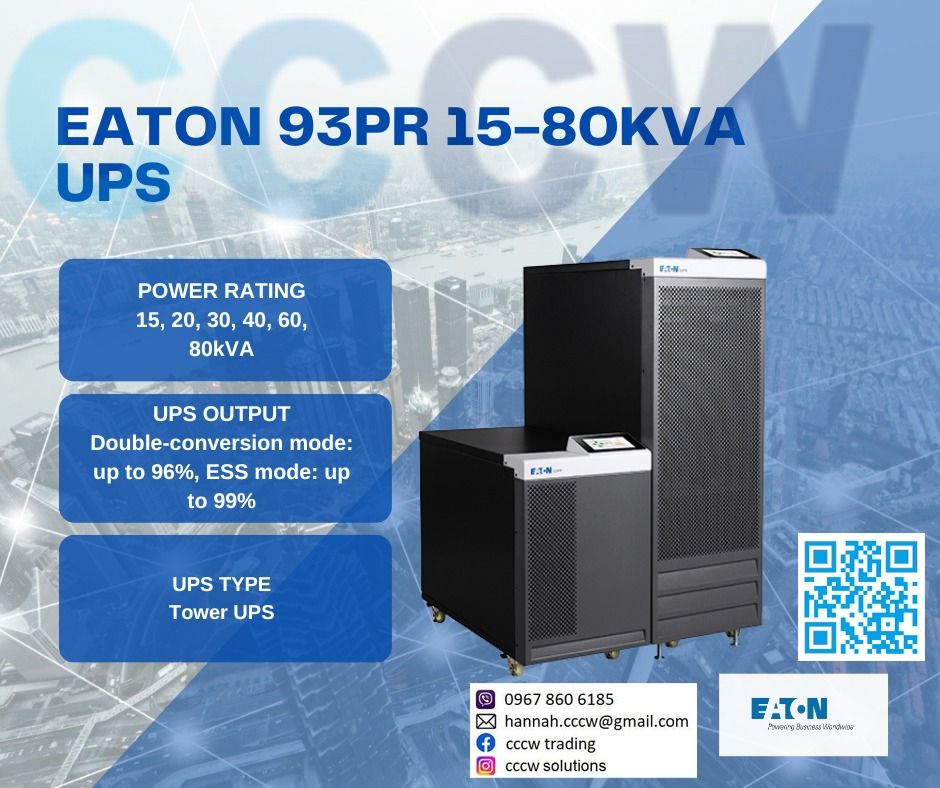 EATON 93PR 15-80KVA UPS 3PHASE, Computers & Tech, Office & Business ...