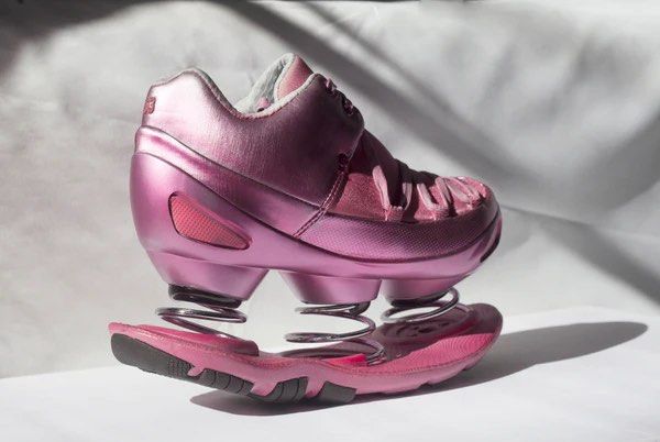 Esqape Pink Lord Campus Airbrushed spring platform sneakers shoes ...