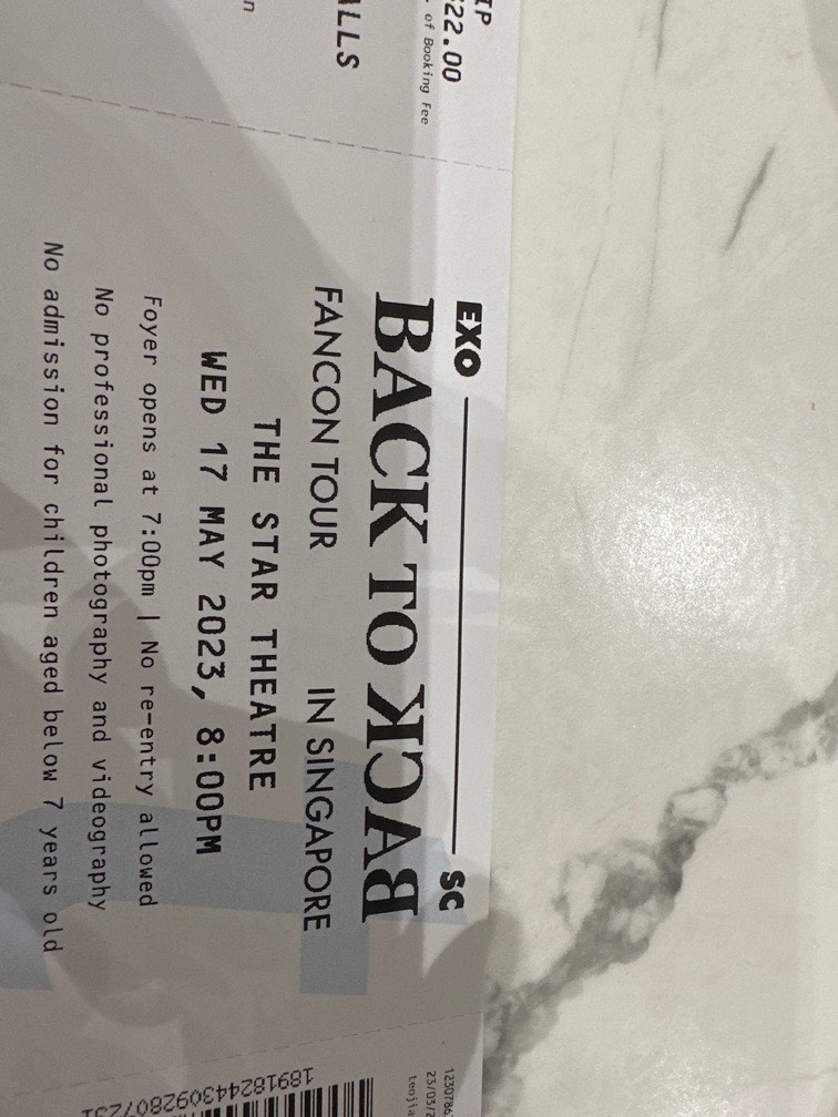 Exo-SC Back to back Fancon Tour in Singapore VIP tickets, Tickets ...