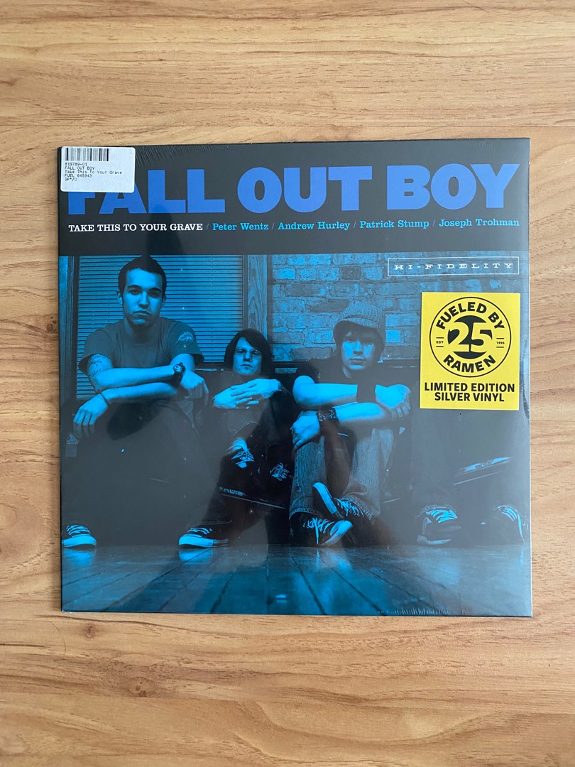 Fall Out Boy take this to your grave Silver LP, Hobbies & Toys, Music & Media, Vinyls on Carousell