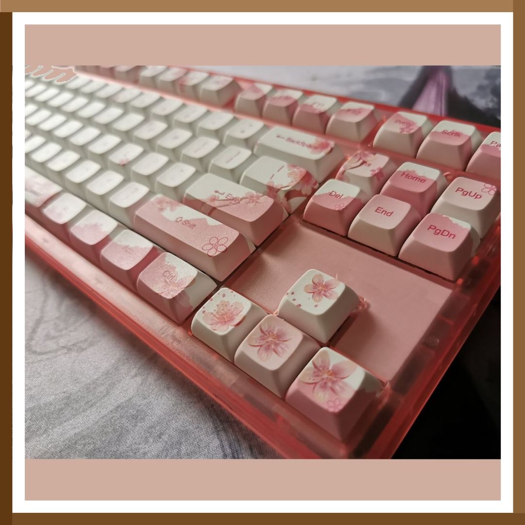 Fully Modded MK870 TKL Custom Mechanical Keyboard Sakura Pink ...