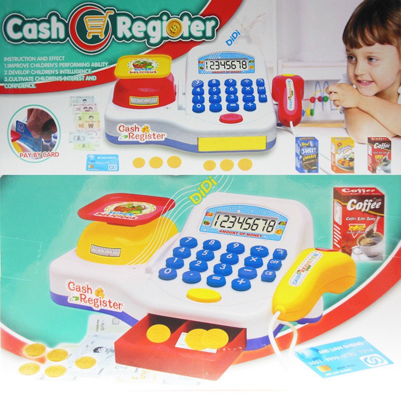 Fun Cashier Pretend Play Cash Register Toy Set for Kids Children ...