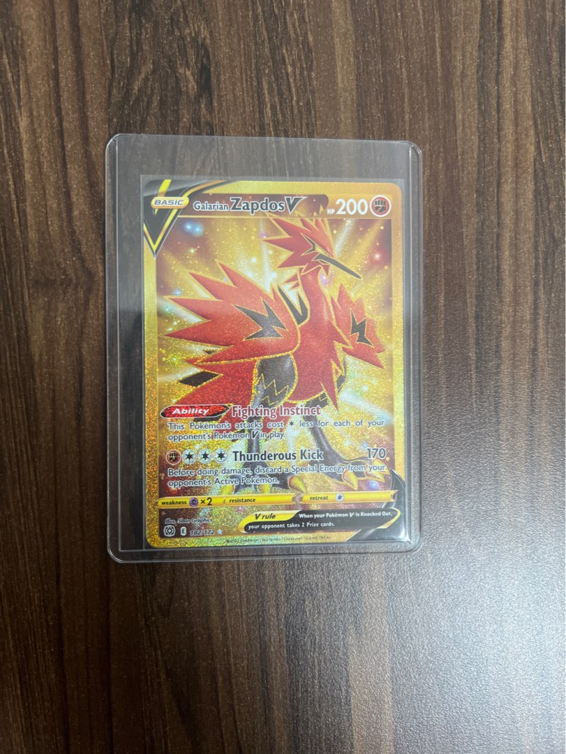 Galarian Zapdos gold card, Hobbies & Toys, Toys & Games on Carousell