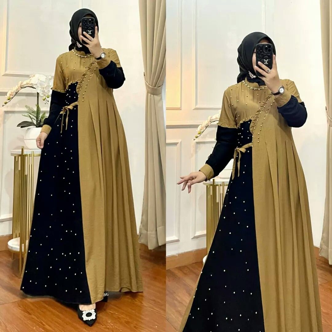 Gaun muslim lebaran 😍, Fesyen Wanita, Muslim Fashion, Gaun di Carousell