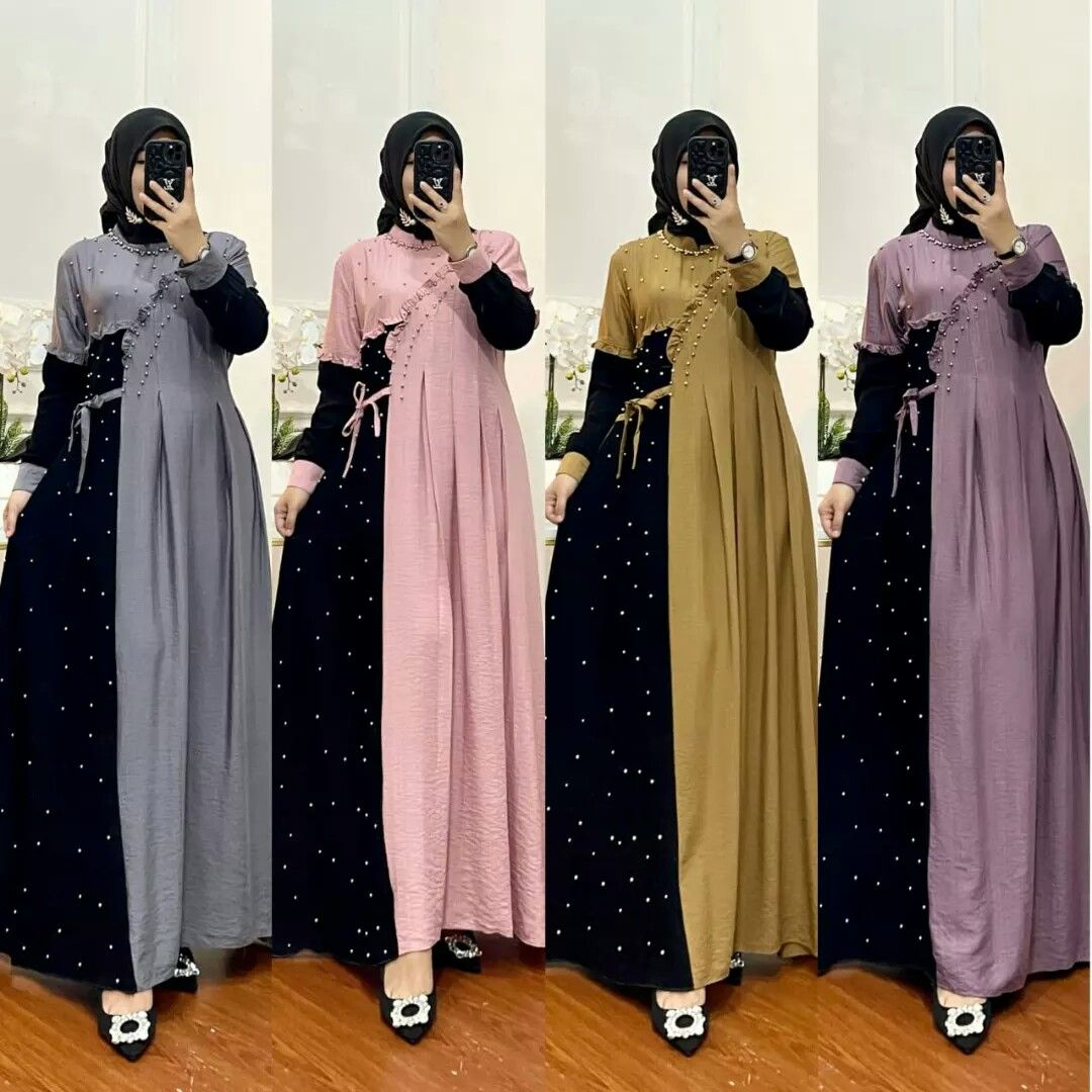 Gaun muslim lebaran 😍, Fesyen Wanita, Muslim Fashion, Gaun di Carousell