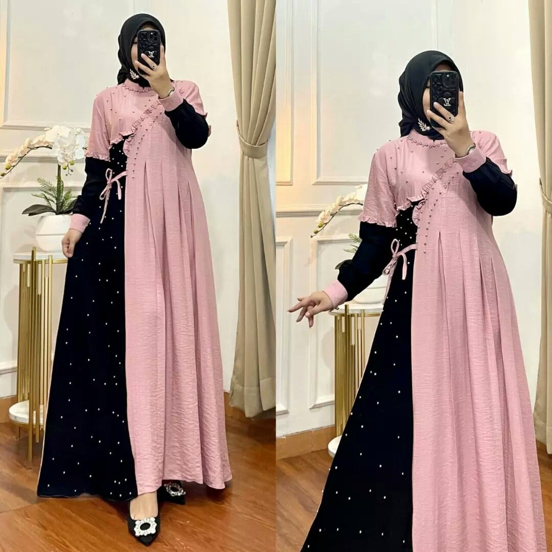 Gaun muslim lebaran 😍, Fesyen Wanita, Muslim Fashion, Gaun di Carousell