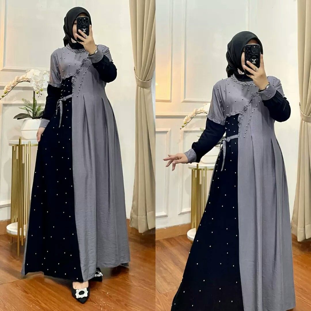 Gaun muslim lebaran 😍, Fesyen Wanita, Muslim Fashion, Gaun di Carousell