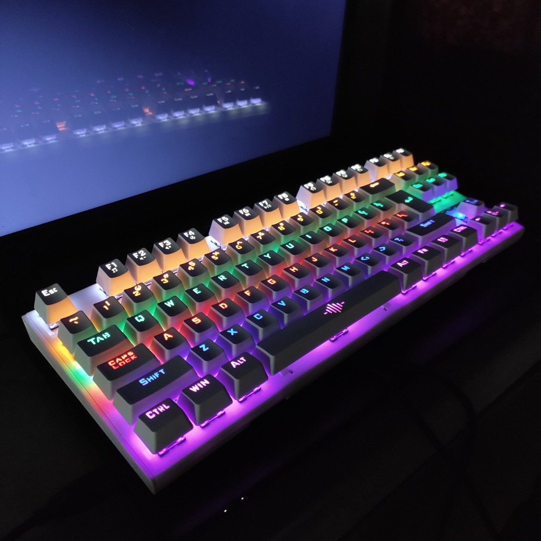 Gigaware K28 Blue Switch Mechanical Keyboard 87keys Gaming Keyboard, Computers & Tech, Parts ...