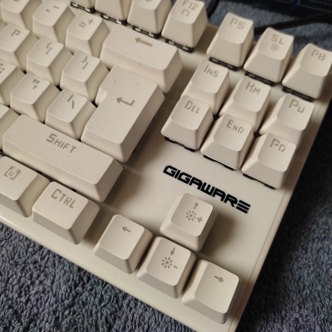 Gigaware K28 Blue Switch Mechanical Keyboard 87keys Gaming Keyboard, Computers & Tech, Parts ...