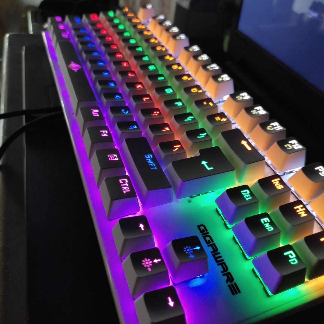 Gigaware K28 Blue Switch Mechanical Keyboard 87keys Gaming Keyboard, Computers & Tech, Parts ...