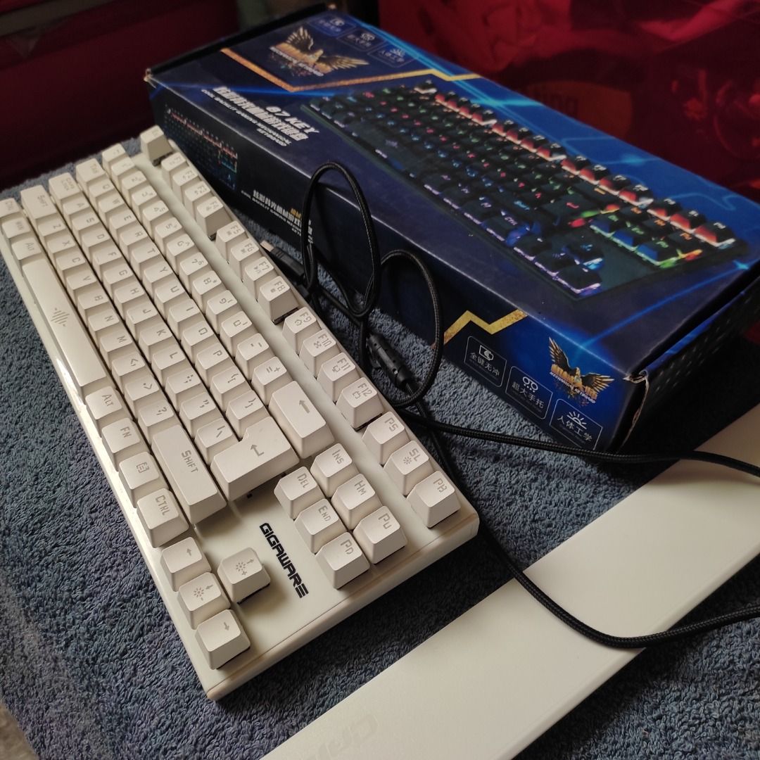 Gigaware K28 Blue Switch Mechanical Keyboard 87keys Gaming Keyboard ...