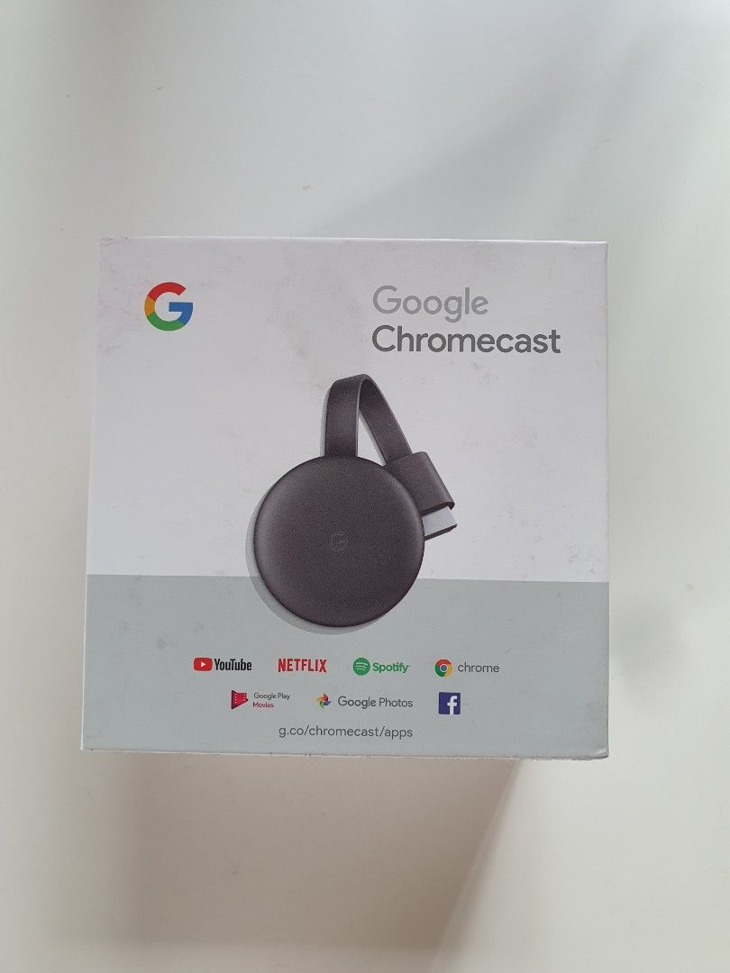 Google Chromecast 3rd Gen, with 3-pin UK/SG power adapter, TV & Home ...