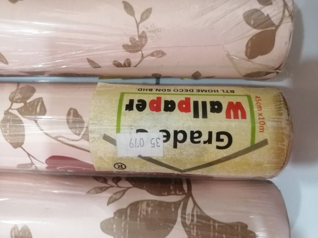(HARGA UTK 3 ROLL) (NEW) BACKGROUND Grade wallpaper BTK HOME DECO ...