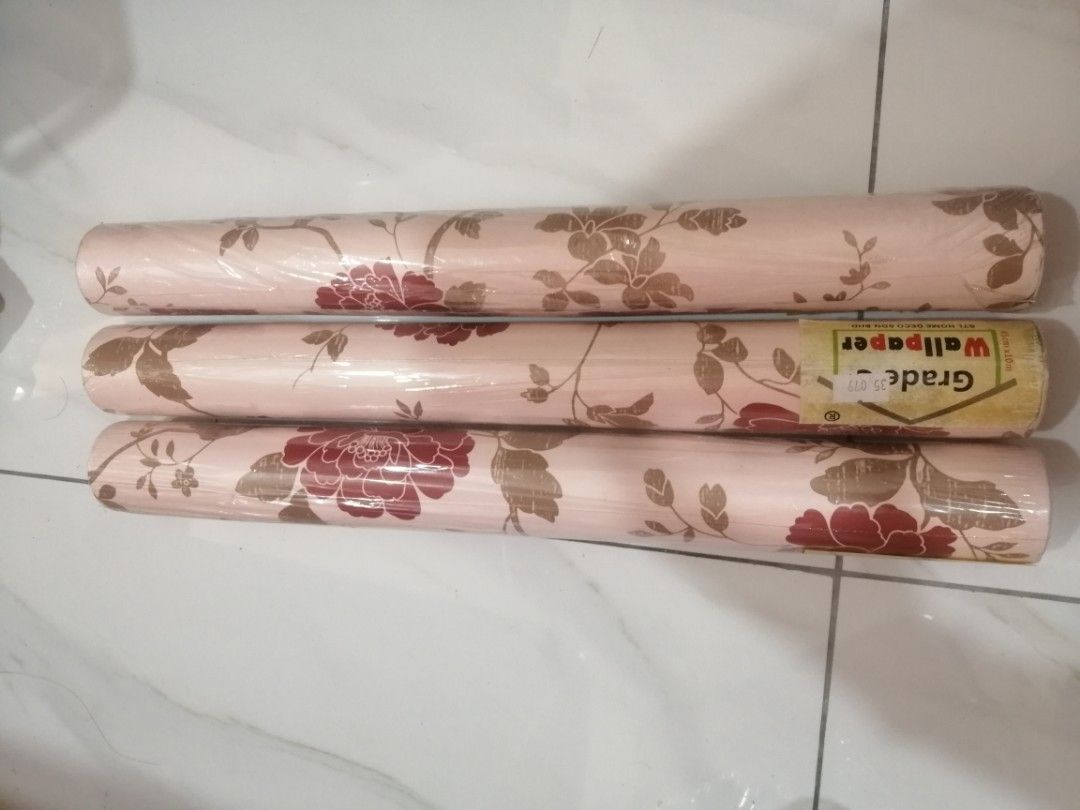 (HARGA UTK 3 ROLL) (NEW) BACKGROUND Grade wallpaper BTK HOME DECO ...