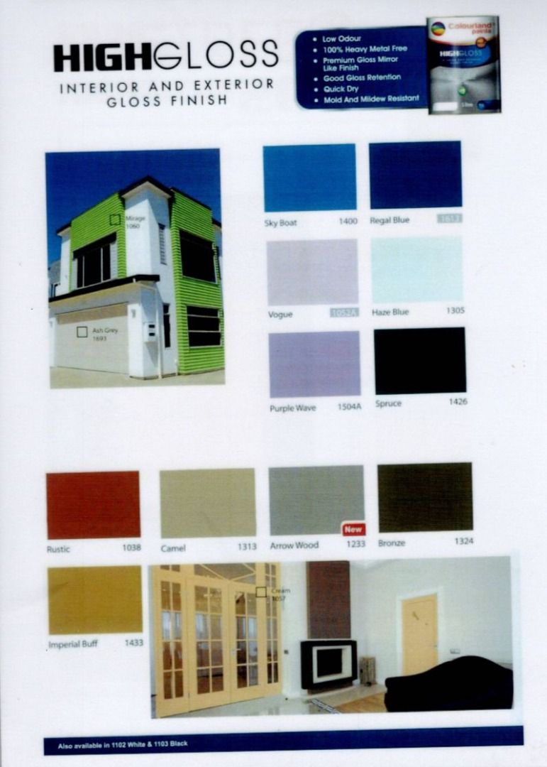 High Gloss Colourland Paints, Furniture & Home Living, Home Decor, Other Home Decor on Carousell