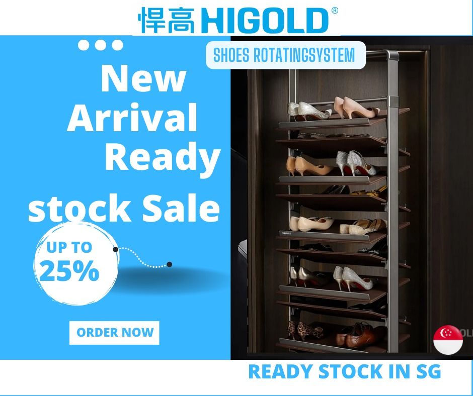 Higold Rotating Shoe Rack (Grey), Furniture & Home Living, Furniture, Shelves, Cabinets & Racks ...