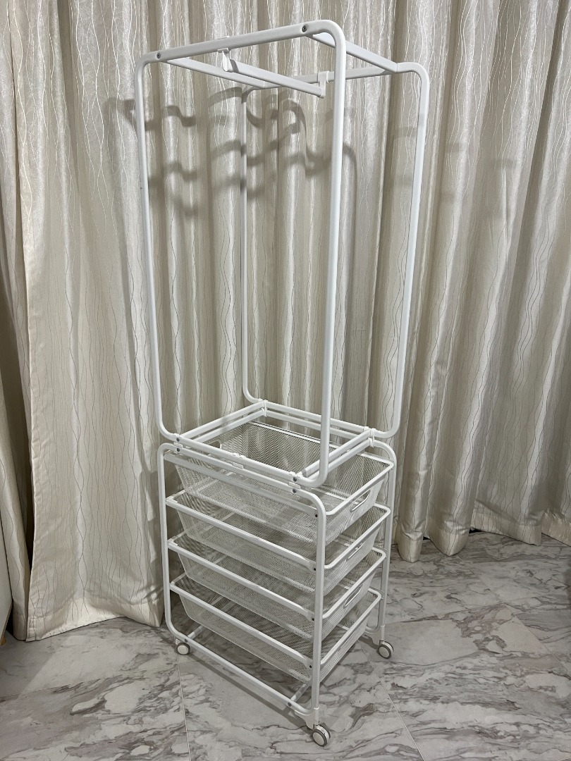 IKEA ALGOT Shelves Drawers Storage, Hanger, Cabinet, Furniture & Home ...