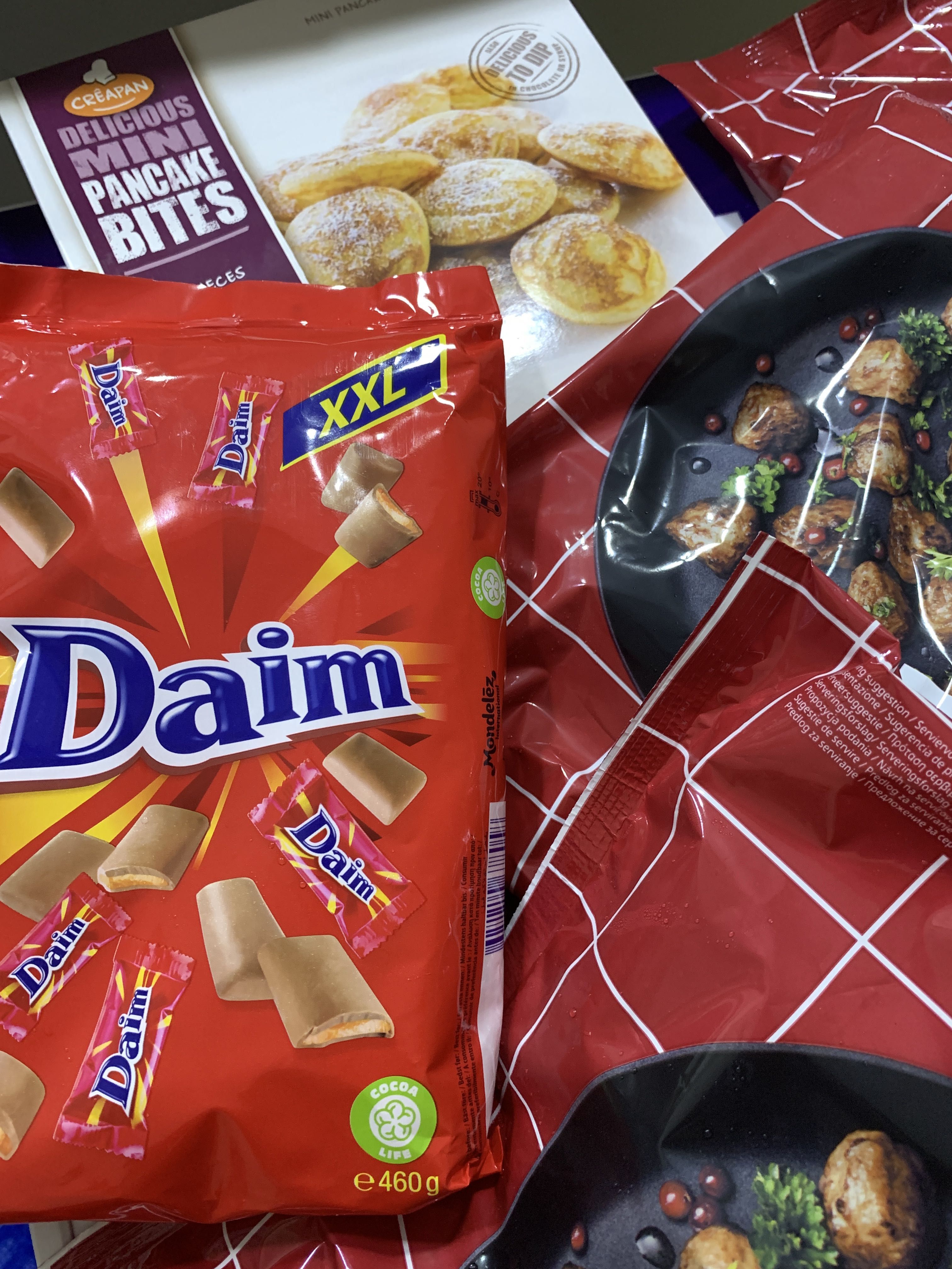 IKEA Swedish Meatballs / Pancake Bites / Daim Caramel Candy, Food ...