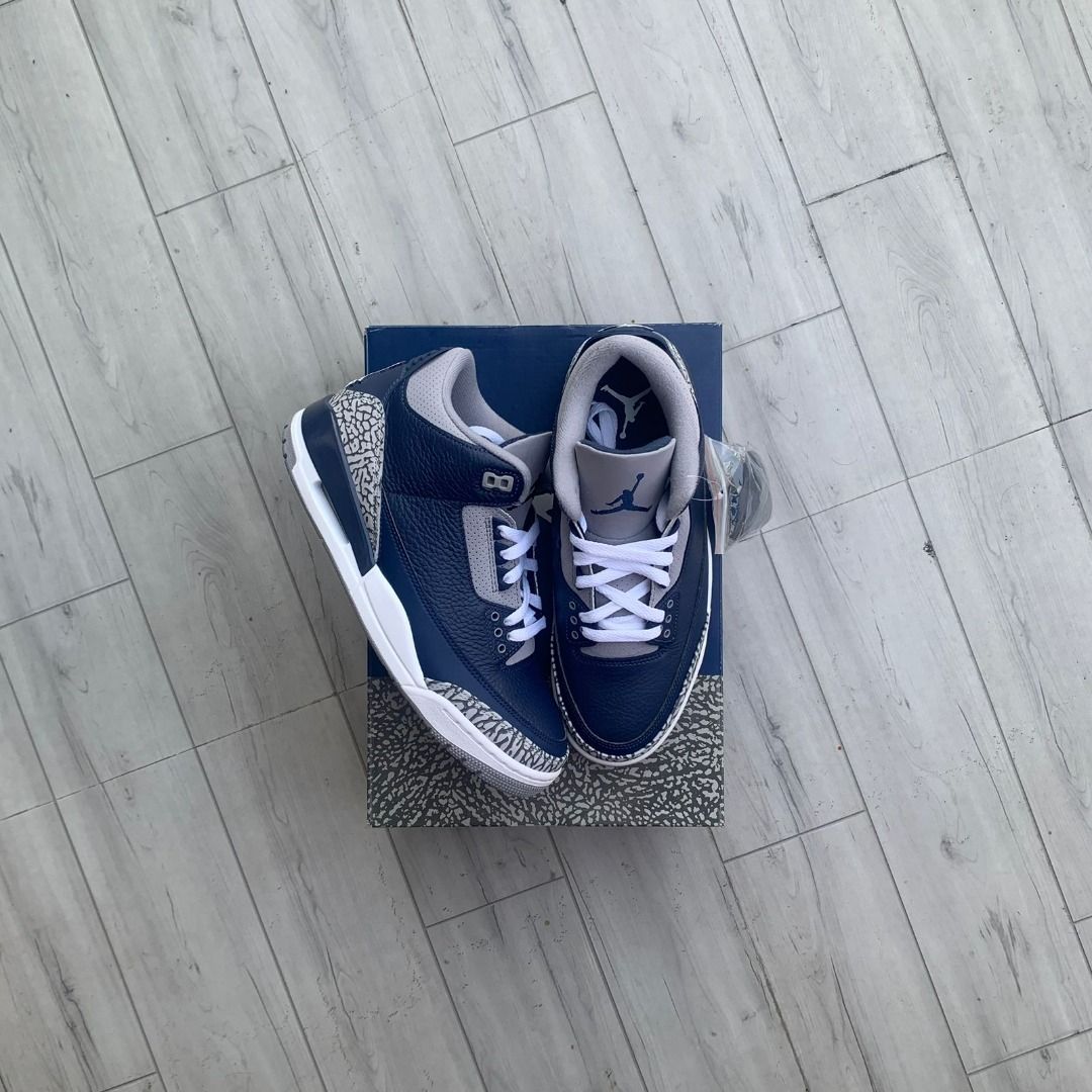 Jordan 3 Georgetown, Men's Fashion, Footwear, Sneakers on Carousell