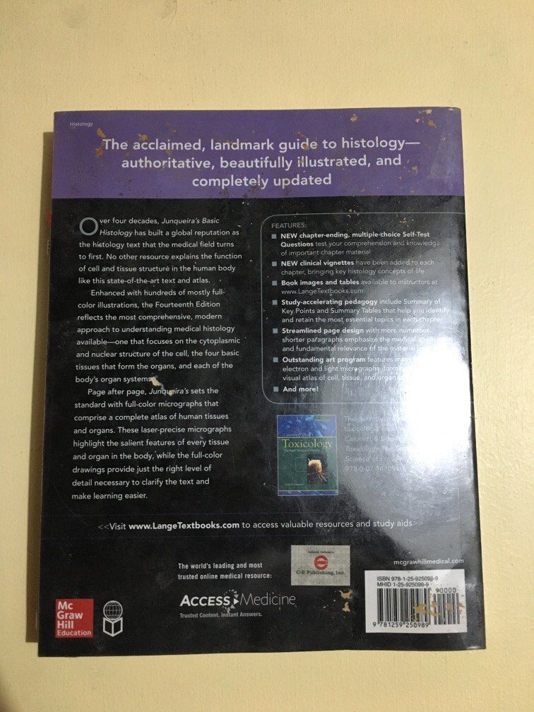 Junqueira's Basic Histology Text & Atlas, Hobbies & Toys, Books ...
