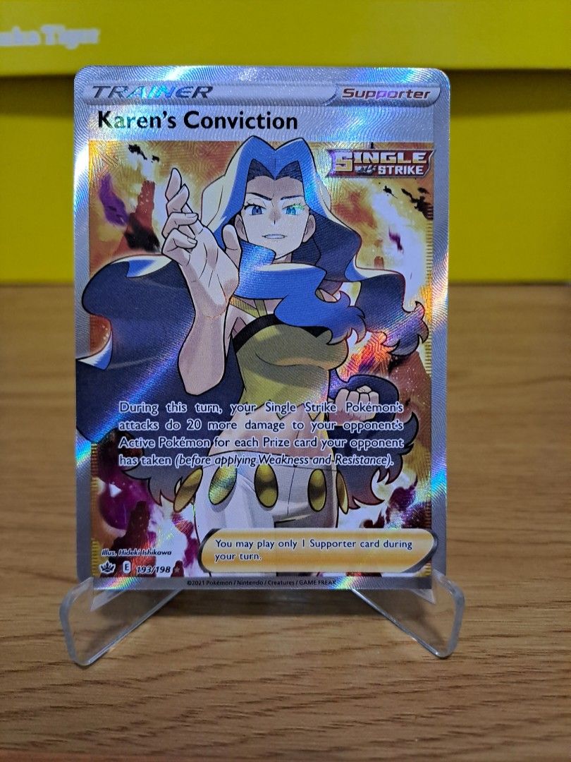 Karen's Conviction Chilling Reign Pokemon Card, Hobbies & Toys, Toys ...