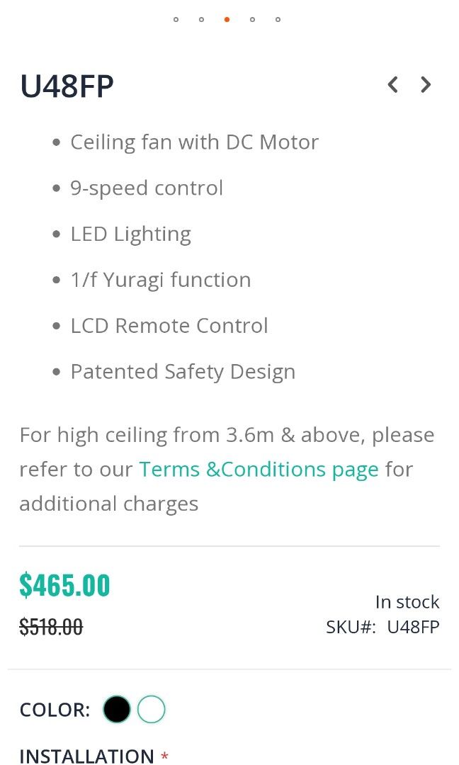 KDK U48FP Ceiling Fan, Furniture & Home Living, Lighting & Fans, Fans ...