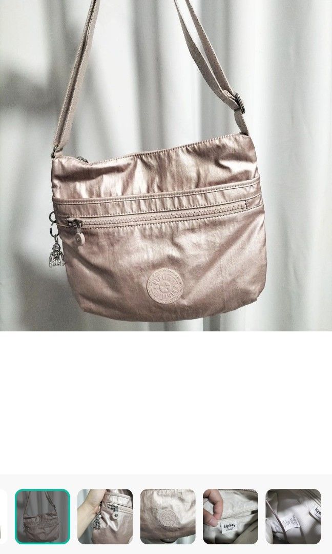 SALE!!! Kipling Metallic Rose Arto Bag, Women's Fashion, Bags & Wallets ...
