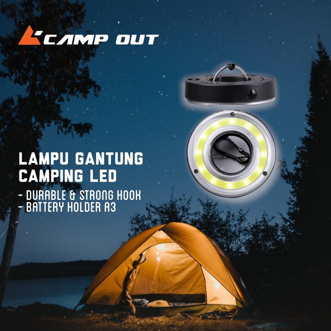 Lampu Tenda Camping - Lentera Gantung Tenda LED - Emergency Senter ...
