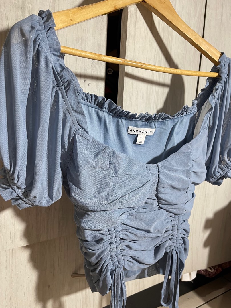 Light Blue Top - AND NOW THIS, Women's Fashion, Tops, Blouses on Carousell