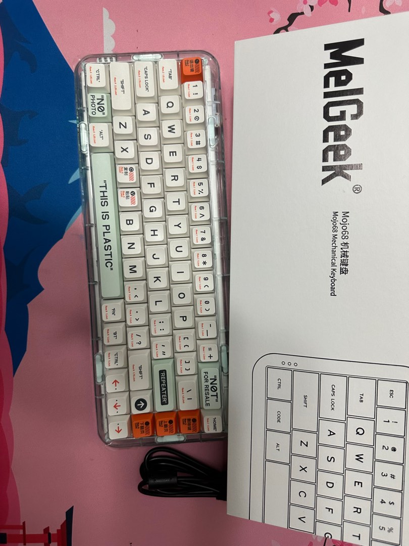 Like New MelGeek Mojo 68 Mojo68 Transparent Mechanical Keyboard ...