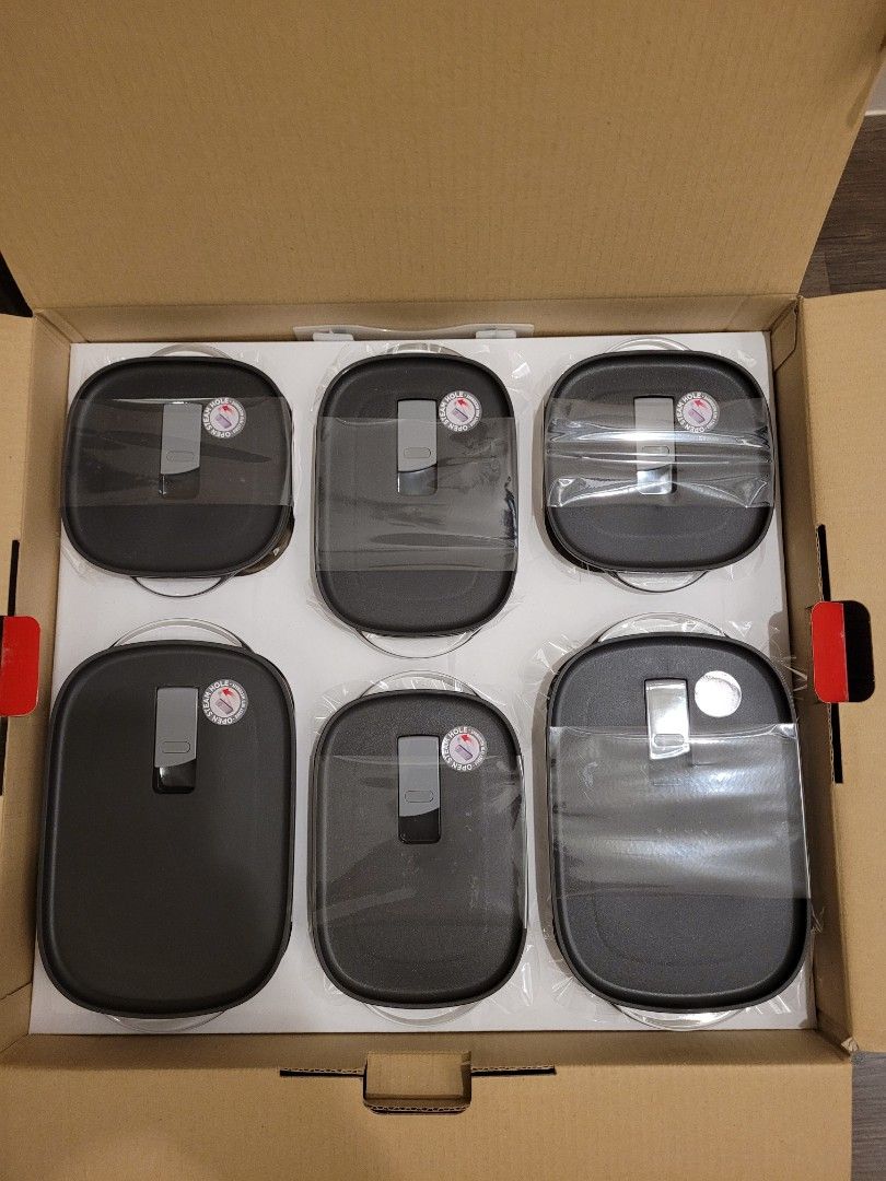 Lock And Lock Oven Glass Container 6 piece set, Furniture & Home Living ...