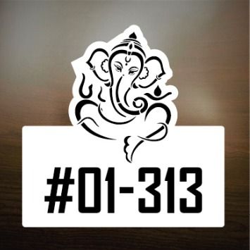 Lord Ganesh House Unit Number Plate | Elephant God | Customize Acrylic ...