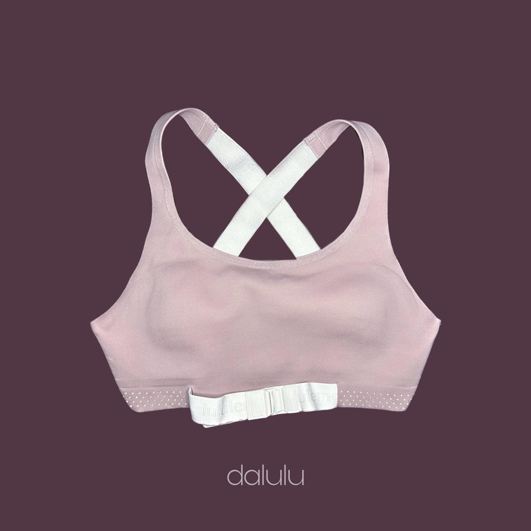 Lululemon Pink Logo Bra US4, Women's Fashion, Activewear on Carousell