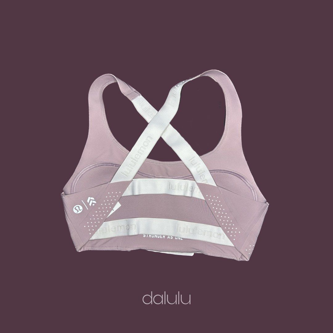 Lululemon Pink Logo Bra US4, Women's Fashion, Activewear on Carousell