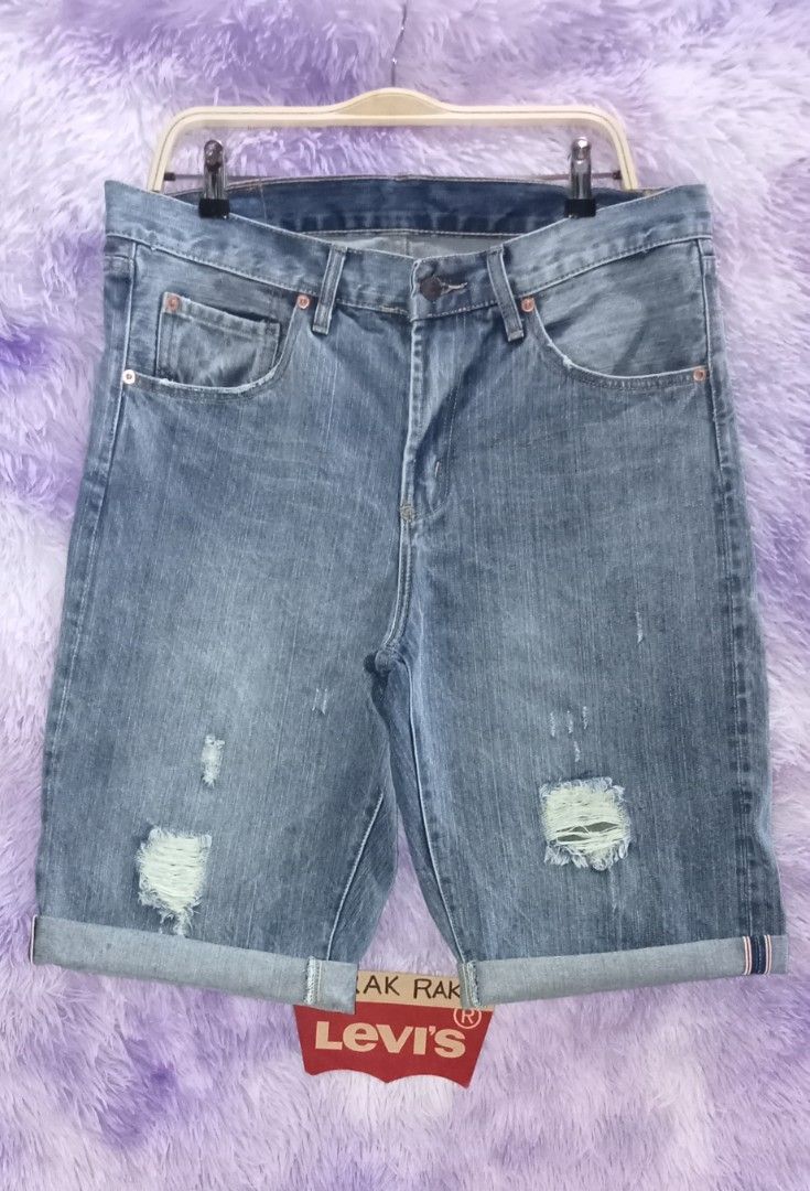 LVC 505-0217 SELVEDGE FACTORY CUT OFF SHORT, Men's Fashion, Bottoms ...