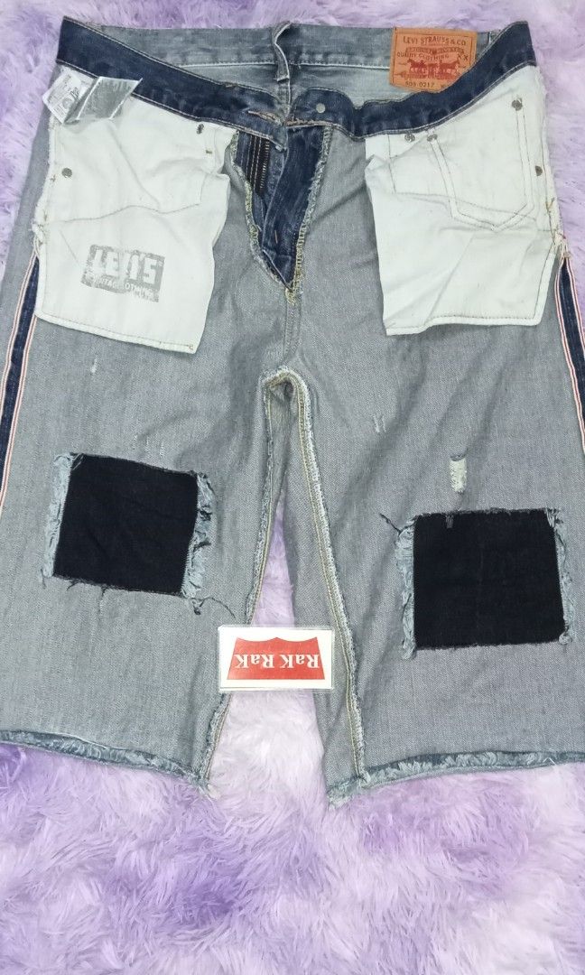 LVC 505-0217 SELVEDGE FACTORY CUT OFF SHORT, Men's Fashion, Bottoms ...