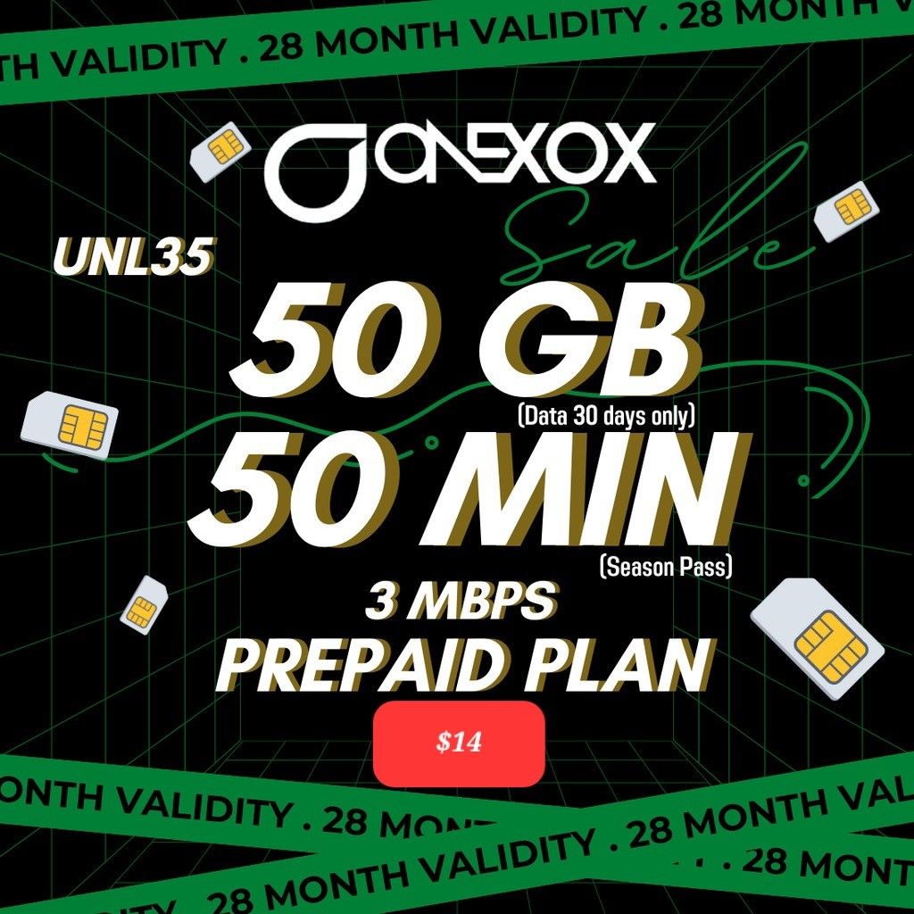 Malaysia telco SIM Card (50gb data + 50 mins talktime), Mobile Phones & Gadgets, Mobile & Gadget ...