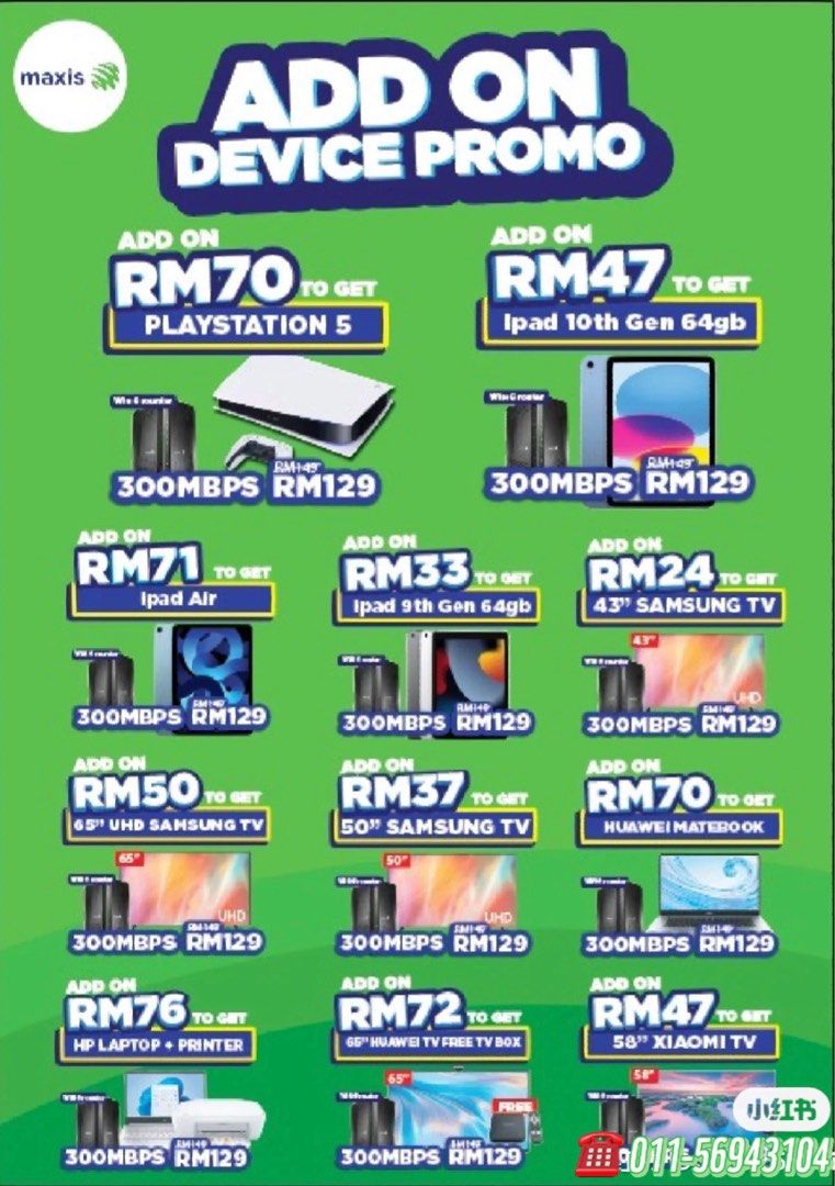 Maxis Home Fibre - FREE 6 Months Bill, Computers & Tech, Parts ...