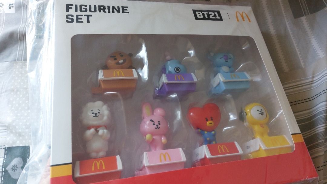 McDo BT21 figurine set, Hobbies & Toys, Memorabilia & Collectibles, Fan Merchandise on Carousell