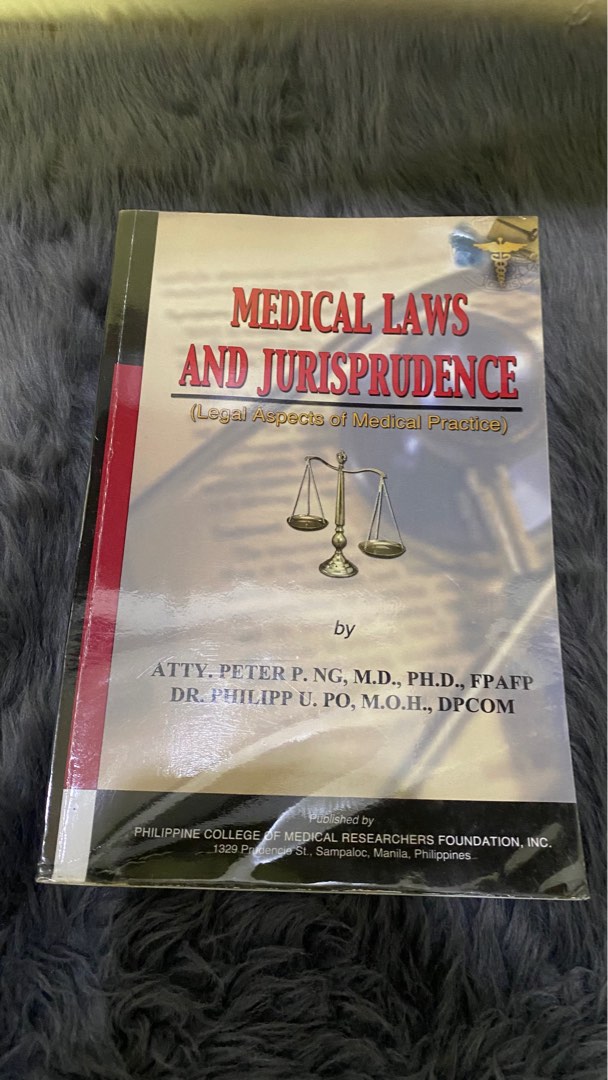 MEDICAL LAWS AND JURISPRUDENCE by NG and PO, Hobbies & Toys, Books & Magazines, Textbooks on ...