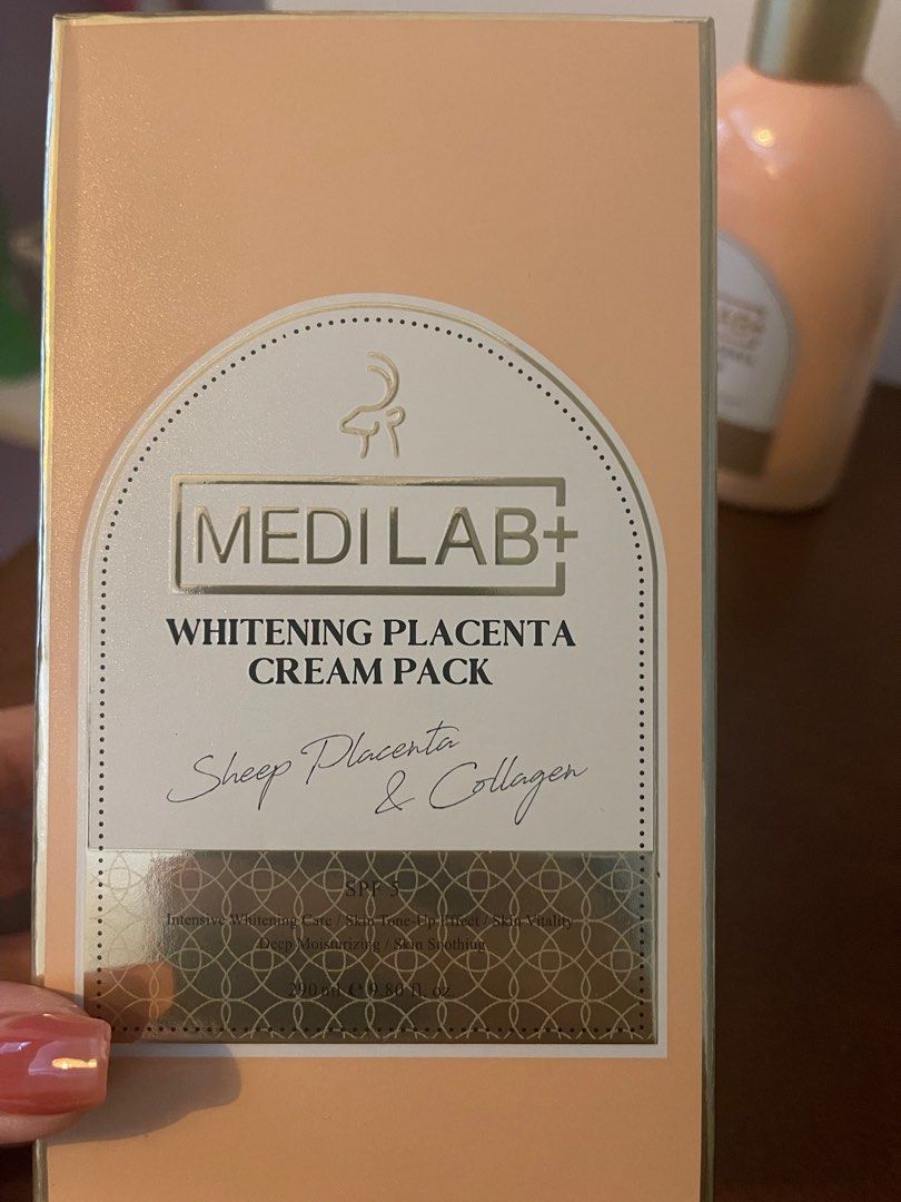 MEDILAB+ Whitening Placenta Cream Pack, Beauty & Personal Care, Bath ...