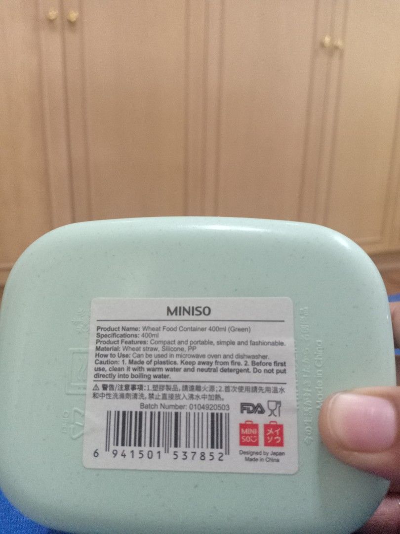 Miniso food container, Furniture & Home Living, Kitchenware & Tableware ...