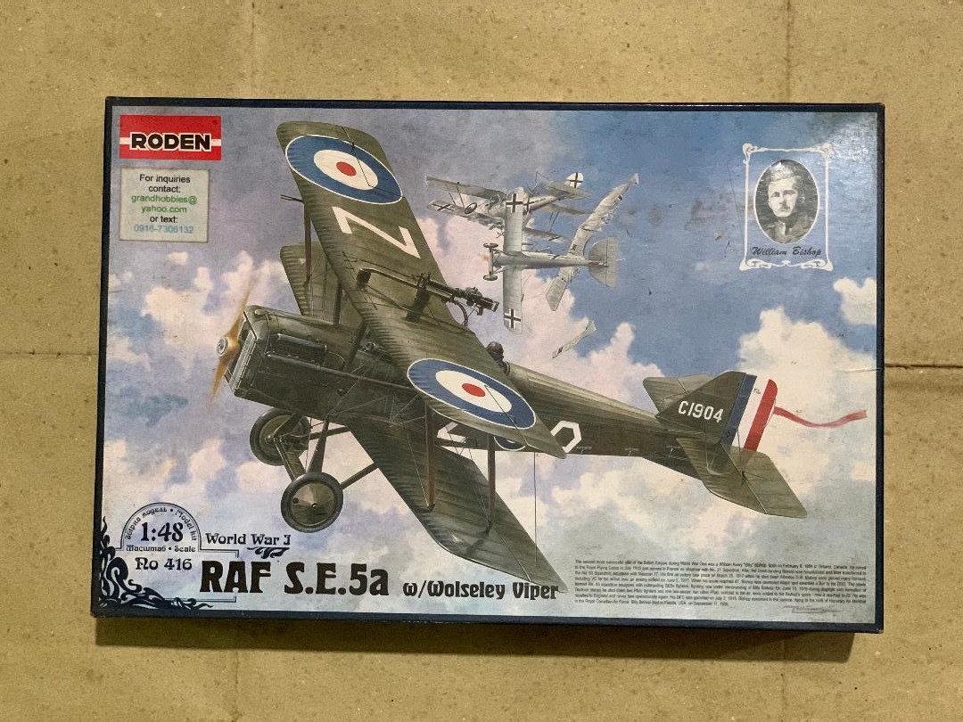 Model Kit: RODEN: 1:48 Scale: Royal Aircraft Factory S.E. 5a with ...