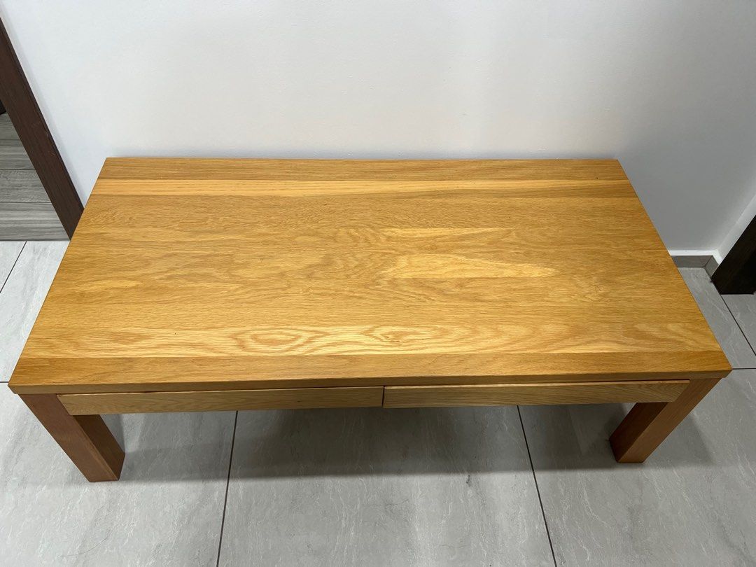 Muji Oak Coffee Table, Furniture & Home Living, Furniture, Tables ...