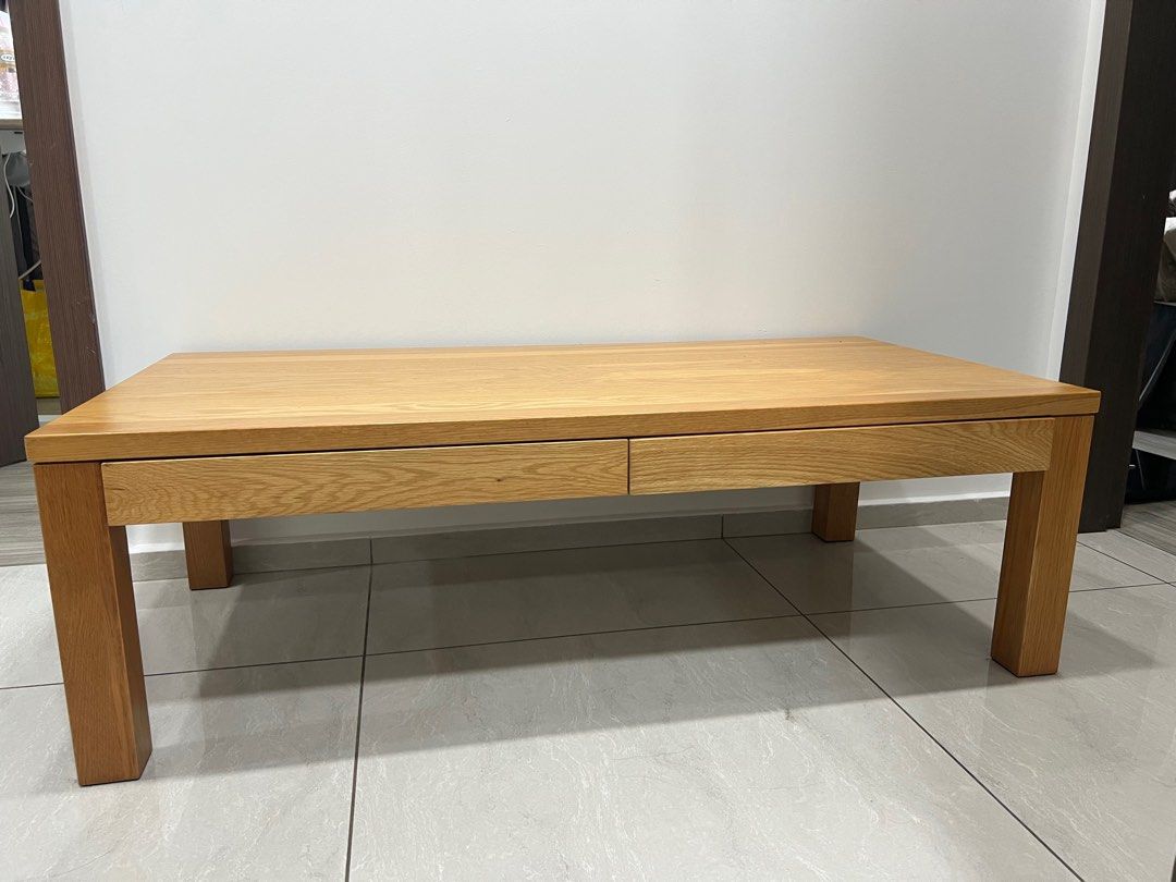 Muji Oak Coffee Table, Furniture & Home Living, Furniture, Tables ...