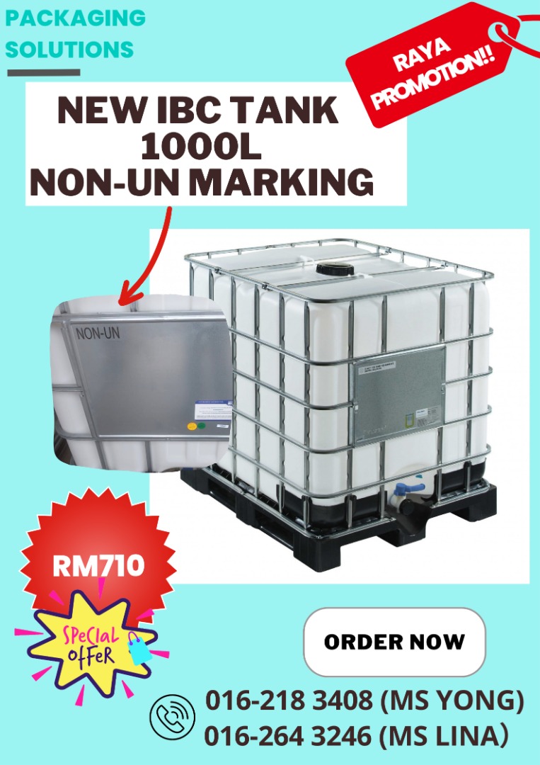 NEW IBC TANK - 1000LITER (GNX) - NON-UN MARKING, Furniture & Home ...