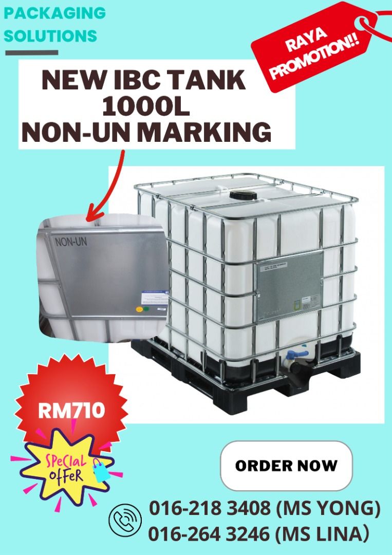 NEW IBC TANK - 1000LITER (GNX) - NON-UN MARKING, Furniture & Home ...