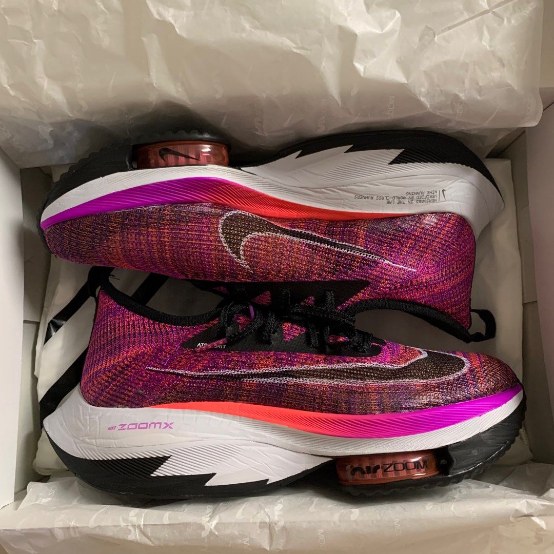 Nike Air Zoom Alphafly NEXT% Flyknit Purple Hyper Violet, Men's Fashion ...