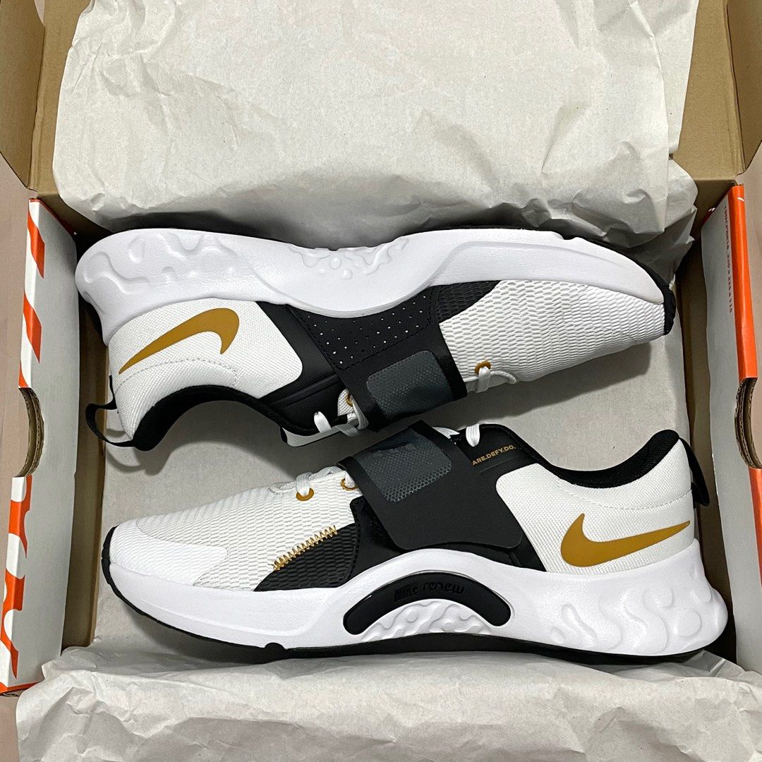 Nike Renew Retaliation 4 White Gold Shoes Men BRAND NEW, Men's Fashion ...
