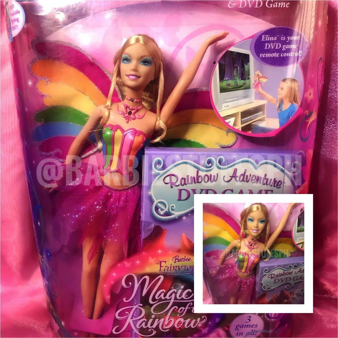 NRFB Barbie Fairytopia: Magic of the Rainbow Elina Doll, Hobbies & Toys ...